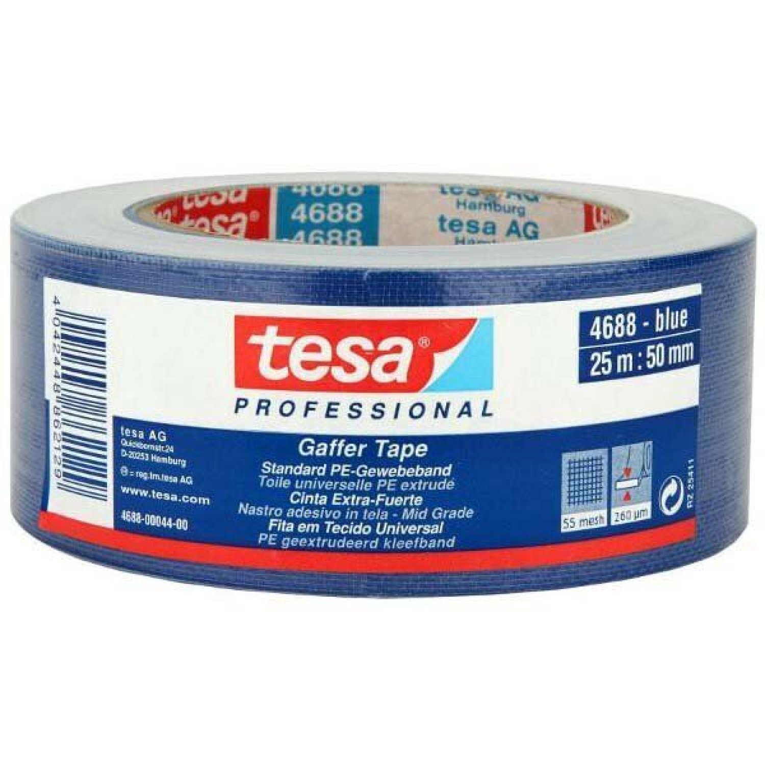 Cinta Americana Azul Standard PE Coated Cloth 04688 25mx50mm Tesa ...