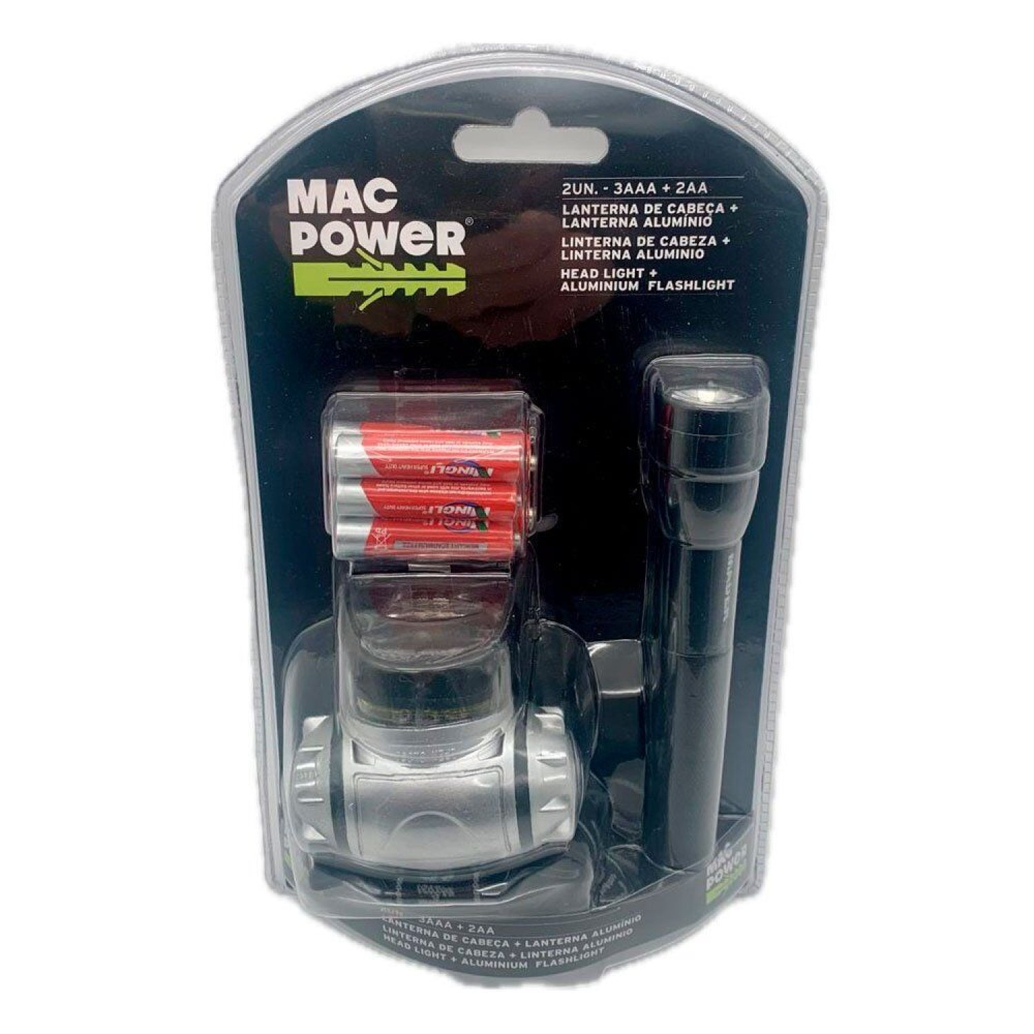 Kit 2 Linternas: 1 de Cabeza + 1 de Aluminio | Grupoelectron.com