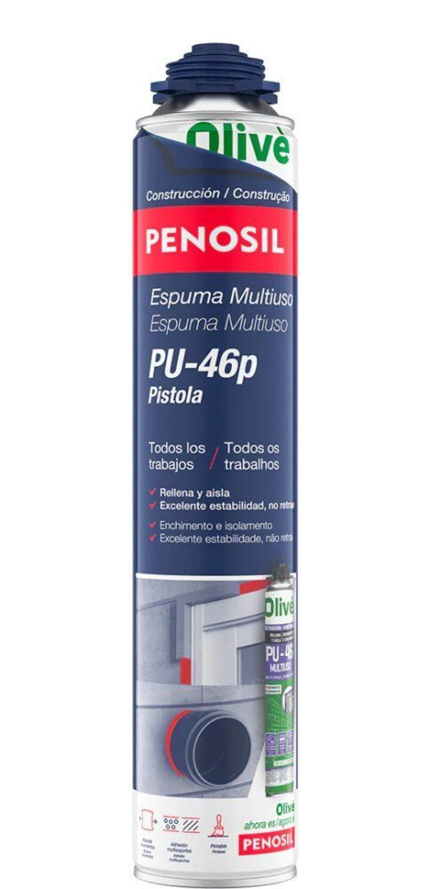 Espuma PU-46p Multiusos Pistola Penosil Olivé | Grupoelectron.com